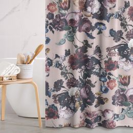 Bilderwelten Duschvorhang Altmeisterliche Bl&uuml;ten mit Tulpen und Rosen auf Rosa
