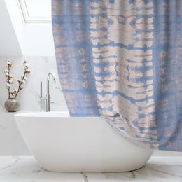 Bilderwelten Duschvorhang Batik Streifen in Apricot und Blau