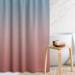 Bilderwelten Duschvorhang Blau-Rosa Farbverlauf