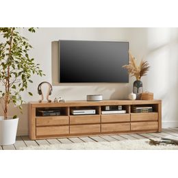 Lowboard OTTO HOME, B:180cm H:45cm T:35cm, braun, Holz teilmassiv, Wohnzimmer, Sideboards, "Silkeborg", sch&ouml;ne grifflose Optik,Breite 180 cm