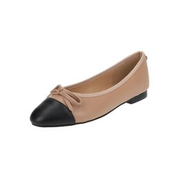 Steve Madden Damen Ballerina "Steve Madden Ballerinas Leder/Synthetik", Gr. 40, beige, Leder, Synthetik, Schuhe