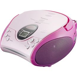 Lenco UKW-Radio "SCD-24 mit CD stereo", B:21,5cm H:13cm T:24cm, pink, Radios