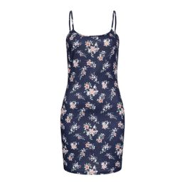CLOUD 5IVE Damen Shirtkleid "CLOUD 5IVE Kurzes Viskose Tr&auml;gerkleid mit Blumen Print"navy, Gr. XXL, 95% Viskose, 5% Elasthan, Kleider