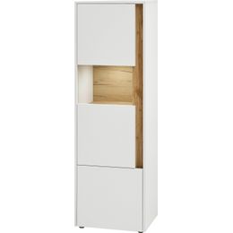 Vitrine Home Affaire, B:50cm H:155cm T:40cm, wei&szlig;, FSC-zertifizierter Holzwerkstoff, Wohnzimmer, Schr&auml;nke, "City/Giron, moderner Hochschrank,
