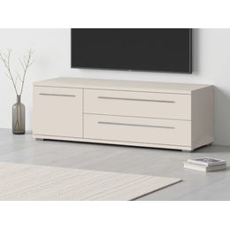 TV-Board OTTO HOME, B:135cm H:46,2cm T:45,2cm, beige, Spanplatte, Sideboards, "Piano", UV lackiert, mit Soft-Close-Funktion