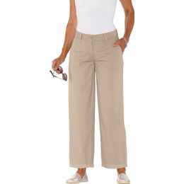 Damen Culotte in Jeans-Qualit&auml;t, Baumwolle beige, Gr&ouml;&szlig;e 28