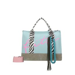 Damen Schultertasche "Summer Zebra Safari", Fritzi aus Preussen, gr&uuml;n, Baumwollmischung, mehrfarbig, Taschen, mit abnehmbarer Kordel