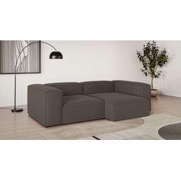 Ecksofa OTTO HOME, B:260cm H:72cm T:160cm, braun, 100% Polyester, Wohnzimmer, Sofas, "XL HAILY L-Form, Modularsofa extra tief, Sitztiefe 100/130 cm",