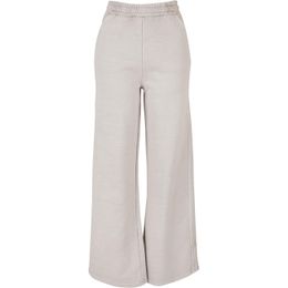 Urban Classics Damen Jogginghose "Urban Classics Damen Ladies Heavy Terry Garment Dye Slit Pants"warmgrau, Gr. XXXL, 100% Baumwolle, Hosen