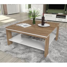 Couchtisch OTTO HOME, B:90cm H:44,6cm T:88cm, wei&szlig;, Wohnzimmer, Tische, "Stela", mit Ablageboden UV-lackiert wei&szlig; Hochglanz