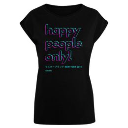 F4NT4STIC T-Shirt 'Happy people only New York' Damen Gr&ouml;&szlig;e XL blau / lila / schwarz