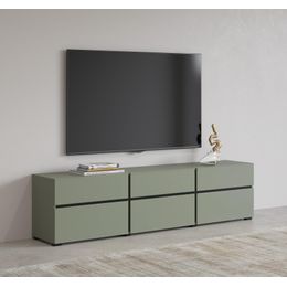 Lowboard OTTO HOME, B:180cm H:48,2cm T:40cm, schwarz, FSC-zertifizierter Holzwerkstoff, Melamin, Wohnzimmer, Sideboards, "Cross, moderne grifflose