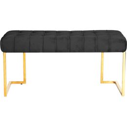 Sitzbank Kayoom, B:100cm H:48cm T:47cm, schwarz, Bezug: 100% Polyester (Samt) / Gestell: 100% Edelstahl, Garten, Sitzb&auml;nke, "Rare 225, Edler Touch