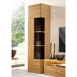 Vitrine OTTO HOME, B:50cm H:180cm T:35cm, beige, Holz teilmassiv, Wohnzimmer, Schr&auml;nke, "Ribe,180cm hoch,5 F&auml;cher,2 Glasb&ouml;den variabel einsetzbar",
