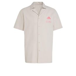 adidas Performance Athletic Button Up Shirt 'Mercedes - AMG Petronas Formula One Team' male Beige size S