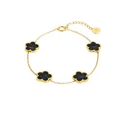 Pure Schmuck Bracelet 'Clover Marmor' female Gold size 13 cm