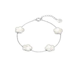 Pure Schmuck Bracelet 'Clover Perlmutt' female Silver size 13 cm