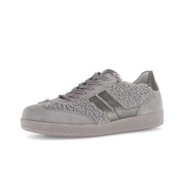Gabor Damen Sneaker "Sneaker low Materialmix Leder/Lederimitat", Gr. 37,5grau, Schuhe