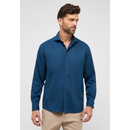 Eterna Herren Langarmhemd "COMFORT FIT"midnight, Gr. M, Flanell, 52% cotton, 10% Schurwolle, 38% Lyocell, Hemden, EASY IRON (b&uuml;gelleicht)