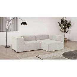 Ecksofa OTTO HOME, B:260cm H:72cm T:160cm, beige, 100% Polyester, Wohnzimmer, Sofas, "HAILY L-Form links/rechts, Modularsofa, Sitztiefe 70/130 cm",