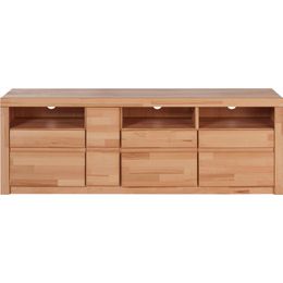 Lowboard OTTO HOME, B:160cm H:55cm T:35cm, beige, Holz teilmassiv, Wohnzimmer, Sideboards, "Silkeborg", Breite 160 cm
