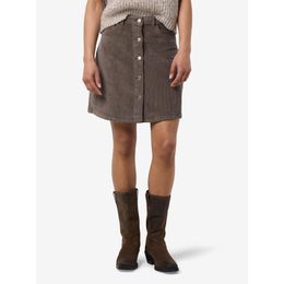 Noisy may Damen Cordrock "NMRONNIE NW A SHAPE SKIRT CORDUROY NOOS", braun, Gr. XS, unifarben, Cord, Obermaterial: 98% Baumwolle, 2% Elasthan, R&ouml;cke