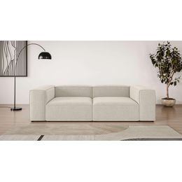 Big-Sofa OTTO HOME, B:260cm H:72cm T:130cm, beige, 100% Polyester, Sofas, "XL HAILY Modularsofa extra tief, Sitztiefe 100 cm", als Modul oder separat