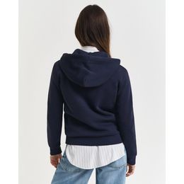 Gant Zip-Up Hoodie female Blue size XL