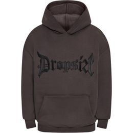 DROPSIZE Herren Kapuzensweatshirt "Dropsize Herren"washed schwarz, schwarz, Gr. XS, bedruckt, 70% Baumwolle, 30% Polyester, Sweatshirts