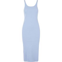 DEF Damen Shirtkleid "DEF Damen DEF LONG Dress"blau, Gr. XL, unifarben, 95% Baumwolle, 5% Elasthan, Kleider