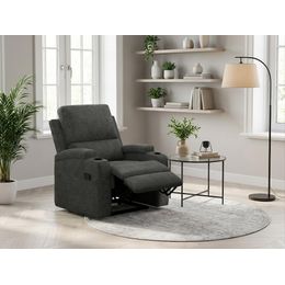 Relaxsessel OTTO HOME, B:87cm H:105cm T:94cm, grau, 100% Polyester, Wohnzimmer, Sessel, "Napori", TV-Sessel, Kinosessel mit Relaxfunktion in 2