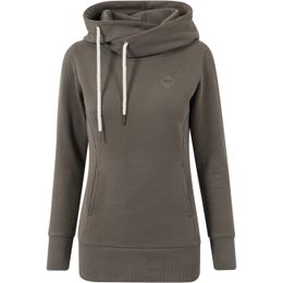 Urban Classics Damen Kapuzenpullover "Urban Classics Damen Ladies Long Logopatch Hoody"olive, Gr. XS, unifarben, 80% Baumwolle, 20% Polyester,