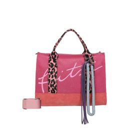 Damen Schultertasche "Tote Bag Limited Summer Leo Pink Fruity", Fritzi aus Preussen, rosa, Baumwolle, mehrfarbig, Taschen, mit abnehmbarer Kordel