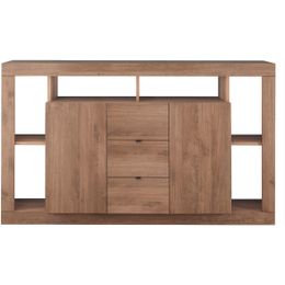 Sideboard Home Affaire, B:172cm H:102cm T:42cm, braun, Wohnzimmer, Sideboards, "Rimini", mit 2 T&uuml;ren und 3 Schubk&auml;sten