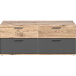 Lowboard Home Affaire, B:130cm H:53cm T:47cm, braun, FSC-zertifizierter Holzwerkstoff, Wohnzimmer, Sideboards, "Riga", Breote 130 cm