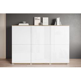Highboard OTTO HOME, B:180cm H:125cm T:39,5cm, wei&szlig;, FSC-zertifizierter Holzwerkstoff, Wohnzimmer, Sideboards, "Kenia, moderne grifflose Hochkommode