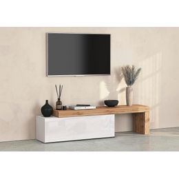 Lowboard OTTO HOME, B:240cm H:51cm T:40cm, wei&szlig;, Wohnzimmer, Sideboards, "Chronos TV-Board, T-Schrank", Breite 240 cm TV-Board,Lowboard,1 Klappe und