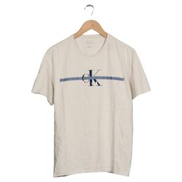 Calvin Klein Jeans T-Shirt Herren Gr&ouml;&szlig;e L Second Hand beige