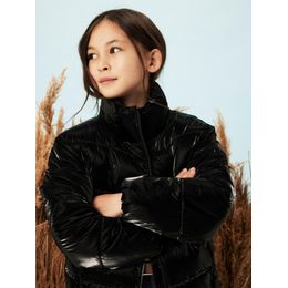 name it M&auml;dchen Steppjacke "NKFMANON PUFFER JACKET"schwarz, Gr. 134, unifarben, Web, Obermaterial: 100% Nylon, Jacken