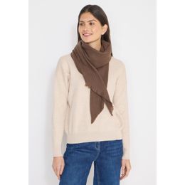Cecil Damen Halstuchurban taupe, unifarben, Stoff, 100% Polyester, Modet&uuml;cher, Feinstrick