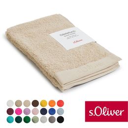 G&auml;stehandtuch s.Oliver, B:30cm L:50cm, beige, Walkfrottier, Baumwolle, Handt&uuml;cher, "s.Oliver, Premium Qualit&auml;t, 600 gr/m&sup2;, auch als Sets erh&auml;ltlich",