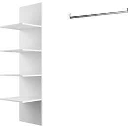 Inneneinteilung Home Affaire, B:45cm H:193cm T:50cm, wei&szlig;, Holzwerkstoff, Schrankinneneinteiler, "Malmo Wei&szlig;, Zubeh&ouml;r Schwebet&uuml;renschrank, Breite 45