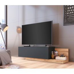 Lowboard OTTO HOME, B:162,9cm H:42,3cm T:40cm, grau, Holzwerkstoff, Wohnzimmer, Sideboards, "Bristol", Breite ca. 163 cm