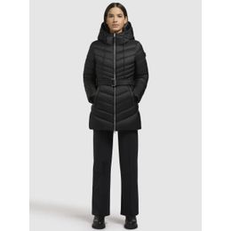Steppjacke Khujo "SELMA", Damen, Gr. S, schwarz, 100% Nylon, unifarben, regular fit Po-bedeckend, eingesetzt elastischer Bund mit Windstopper, Jacken Steppjacke