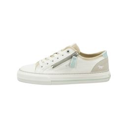 Mustang Shoes Damen Sneaker "Mustang Shoes Sneaker Lederimitat/Textil", Gr. 37, wei&szlig;, Lederimitat, Textil, Schuhe