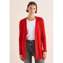 Cecil Damen Strickjackefiery rot, Gr. S, unifarben, Web, 37% Baumwolle, 34% Polyacryl, 26% Polyester, 3% Elasthan, Strickjacken, im soften