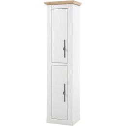 Stauraumschrank OTTO HOME, B:53cm H:203cm T:40cm, wei&szlig;, Schr&auml;nke, "WESTMINSTER, Badschrank im Landhausstil, Schrank mit Metallgriffen", in 2 Farben