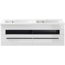 Waschtisch Home Affaire, B:120cm H:45cm T:47cm, wei&szlig;, Badezimmer, Waschtische, "Cantara, Waschtisch inkl. Waschbecken, modernes Design", mit