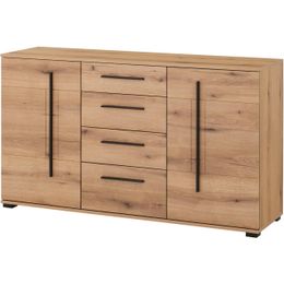 Sideboard Home Affaire, B:150cm H:86cm T:42cm, braun, FSC-zertifizierter Holzwerkstoff, Wohnzimmer, Sideboards, "Cantara, moderner Schrank, Kommode