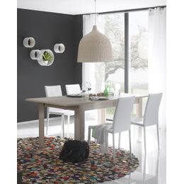 Esstisch Home Affaire, B:137cm H:79cm T:90cm, braun, Tische, erweiterbar durch Ansteckplatte